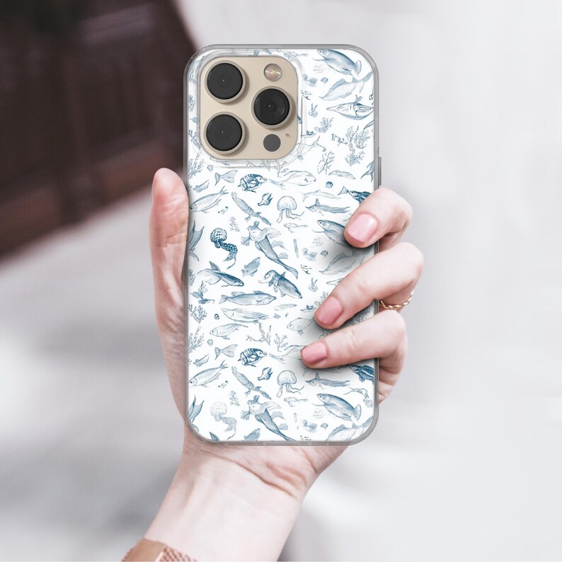 Sea Life Phone Case Marine Cover for iPhone 16 15 14 13 12 11 Xr ...