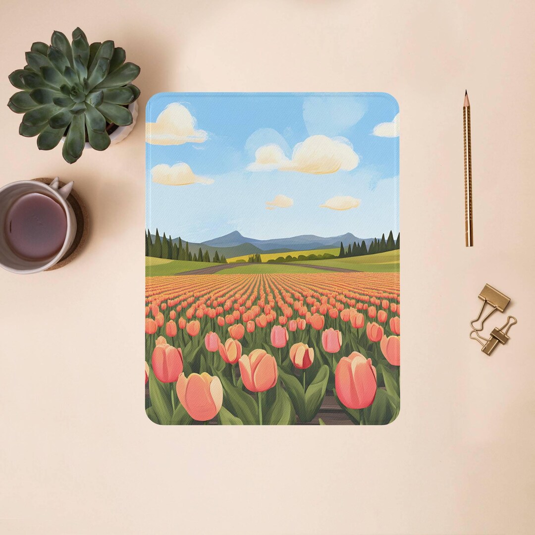 Tulip Field iPad Case - Pastel Color Cover - iPad 12.9, 10.9 | iPad Pro ...