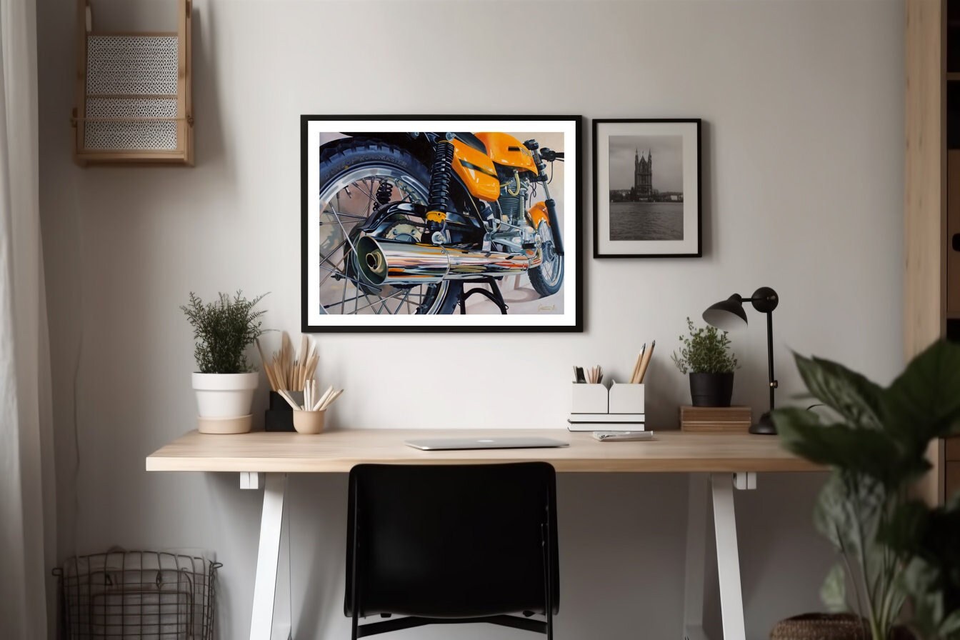 Desmo Details Poster - Motorcycle Oil Painting Print, Ducati Art - Etsy
