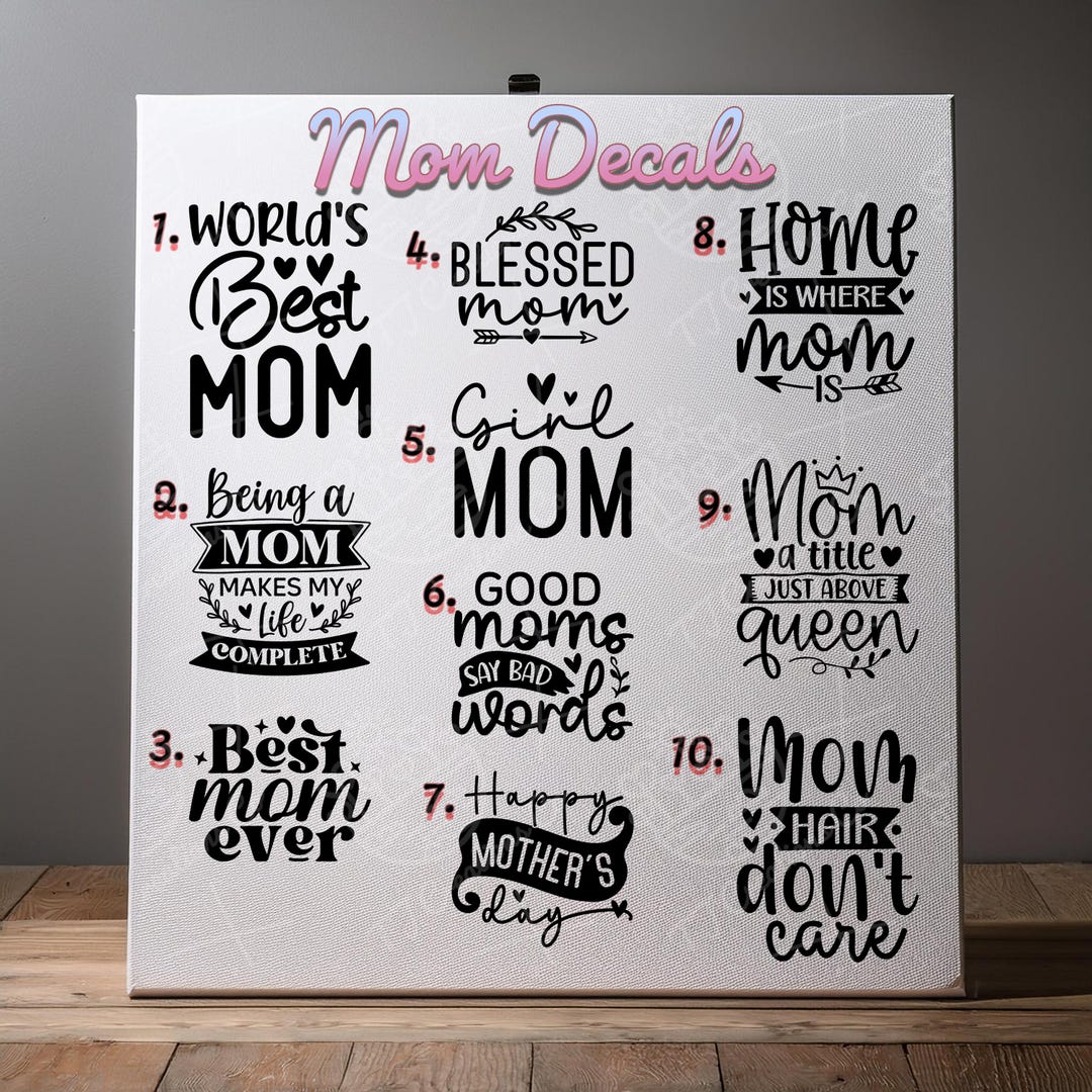Mom Vinyl Decals Available in Holographic & Camo - Etsy