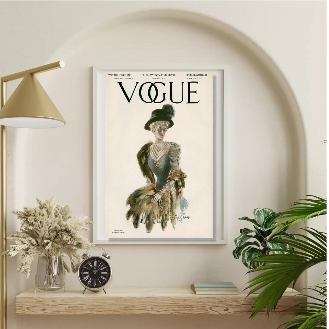 Vintage 1900s Vogue Magazine Poster - Etsy