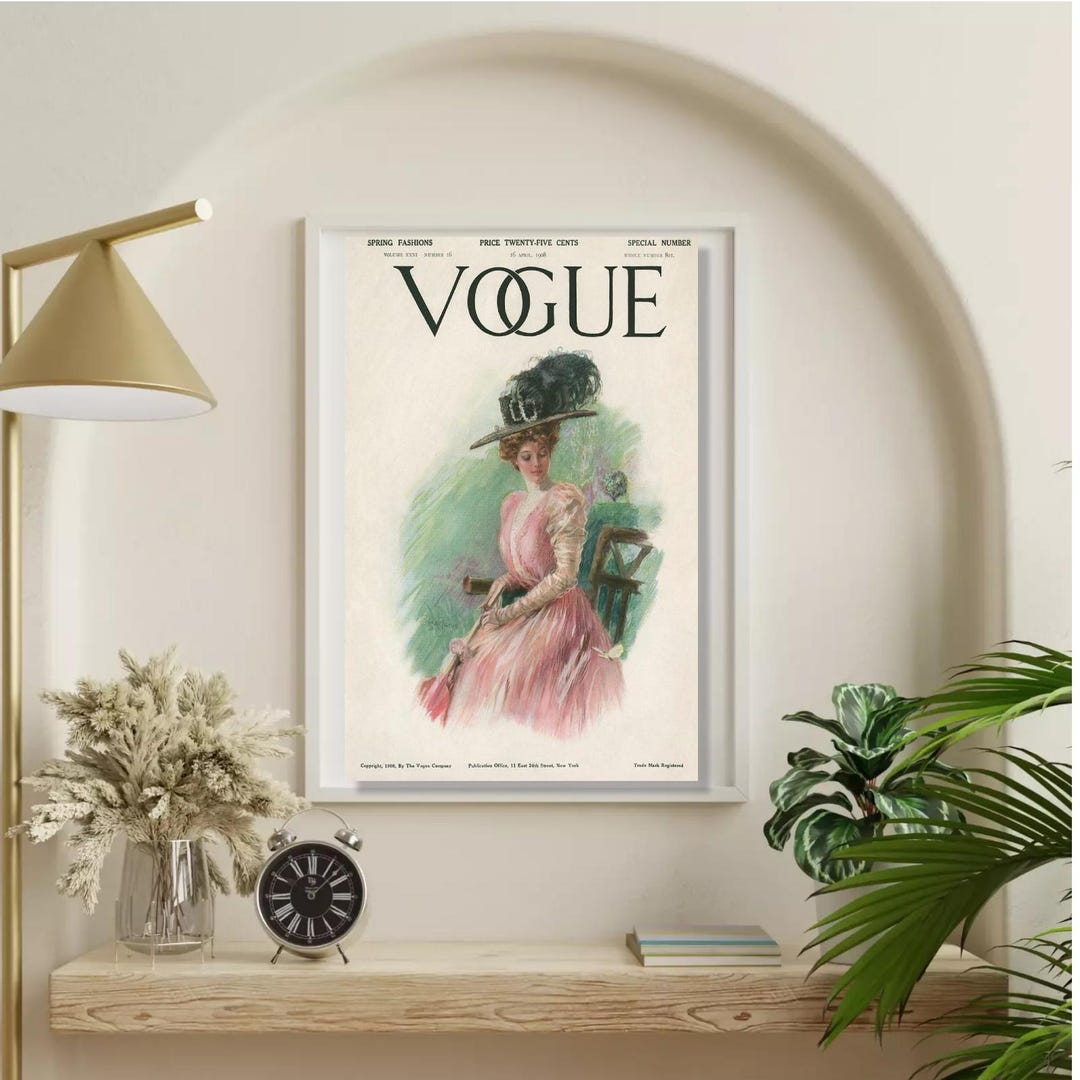 Vintage 1900s Vogue Magazine Poster - Etsy