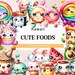 Cute Kawaii Foods Clipart Set Cute Food Clip Art Friendship Best Friend ...