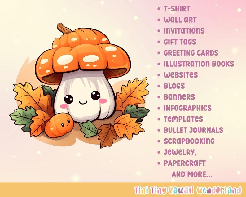 Kawaii Autumn Cute Fall Clipart Bundle Autumnal Vibe Transparent PNG ...