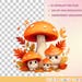 Kawaii Autumn Cute Fall Clipart Bundle Autumnal Vibe Transparent PNG ...