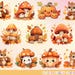 Kawaii Autumn Cute Fall Clipart Bundle Autumnal Vibe Transparent PNG ...