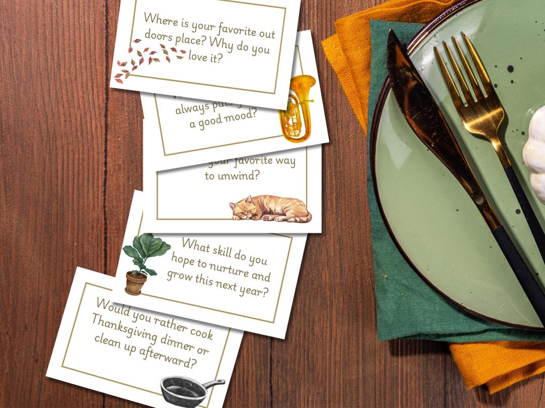Thanksgiving Conversation Cards for Fun and Meaningful Conversations ...