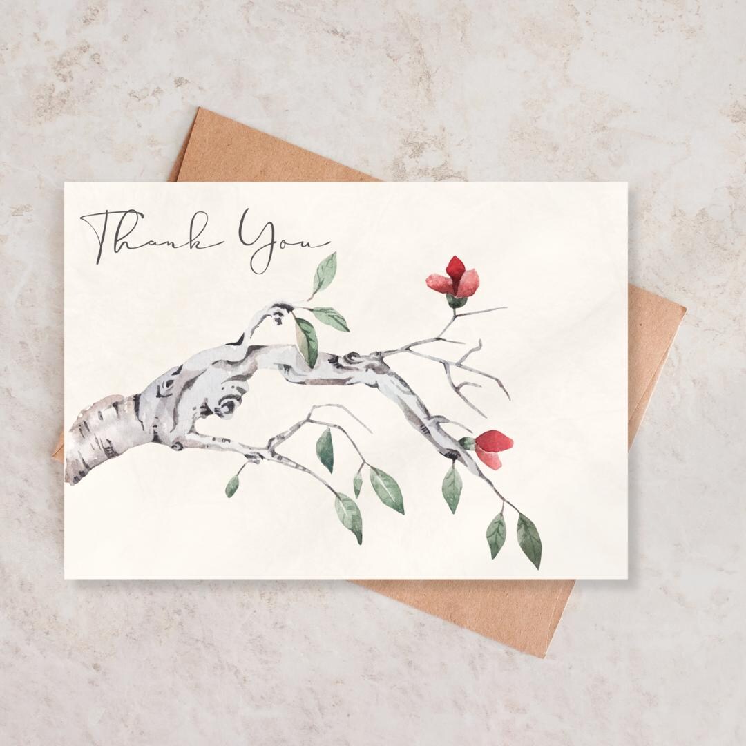 Christmas Thank You Note Card Digital Thank You Notecard Happy Holidays ...