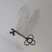 Flying 'magical' Key With Dragonfly Wings in Gunmetal Black - BDTTDF - Etsy