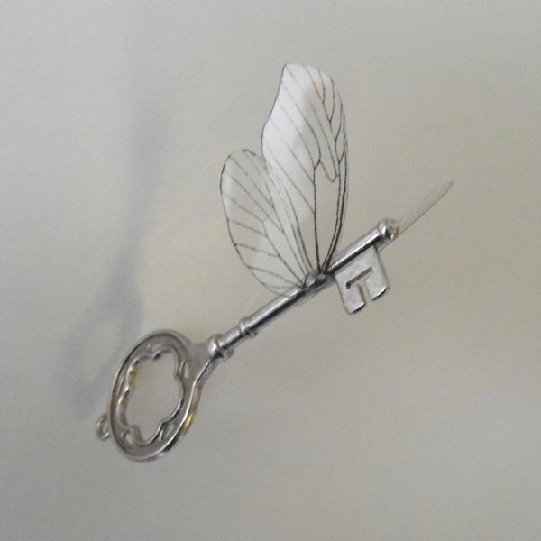 Flying 'magical' Winged Key With Small Butterfly Wings - Etsy