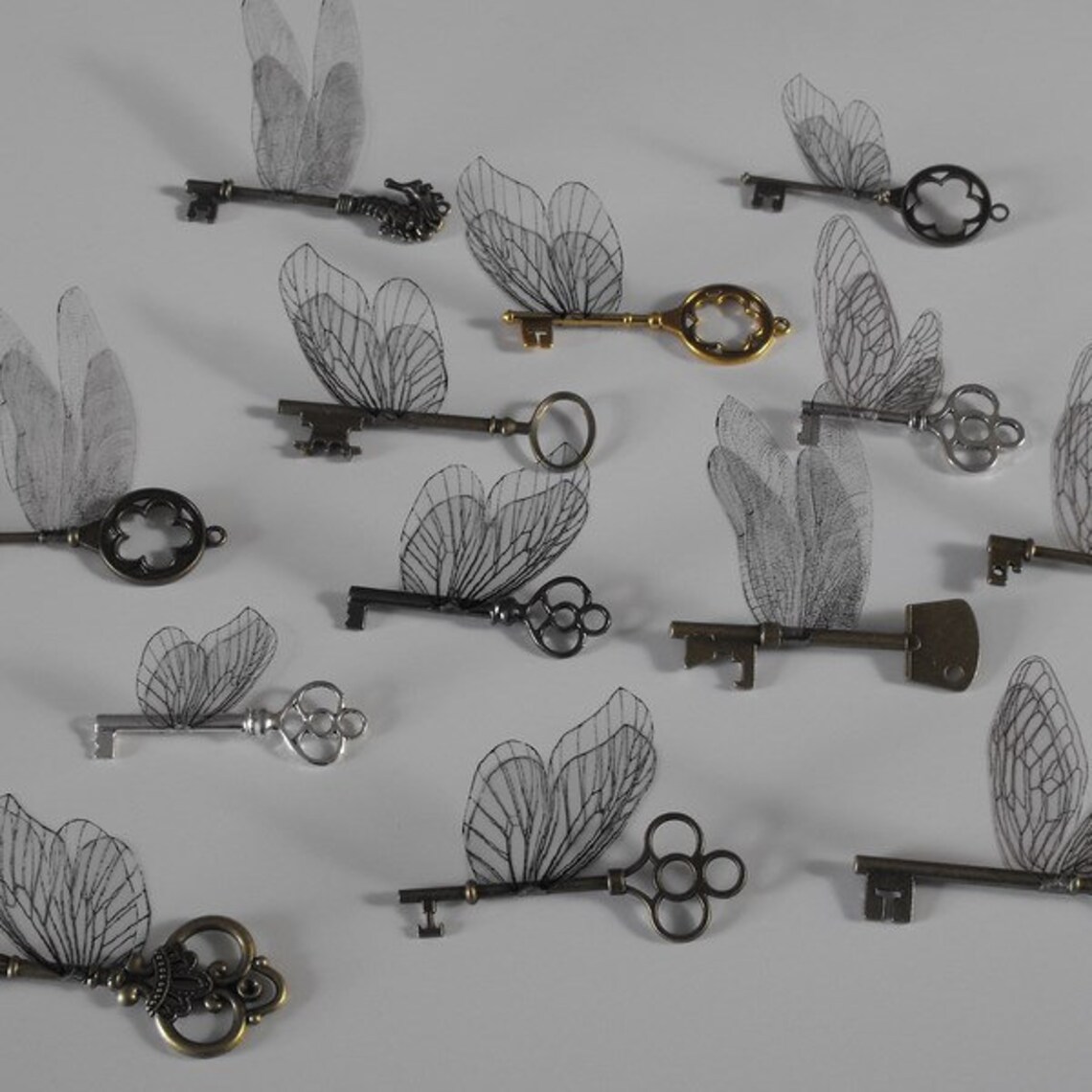10 X Flying 'magical' Keys With Wings – Various Types and Sizes ...