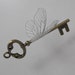 Flying Winged Key With Small Butterfly Wings in Antique Brass LABCVSBF ...