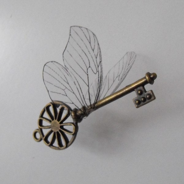 Winged Key - Etsy UK