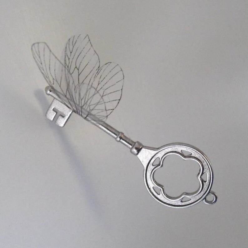 Flying 'magical' Winged Key With Small Butterfly Wings - Etsy