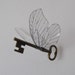 Flying 'magical' Key With Large Butterfly Wings in Antique Brass - ASBF ...