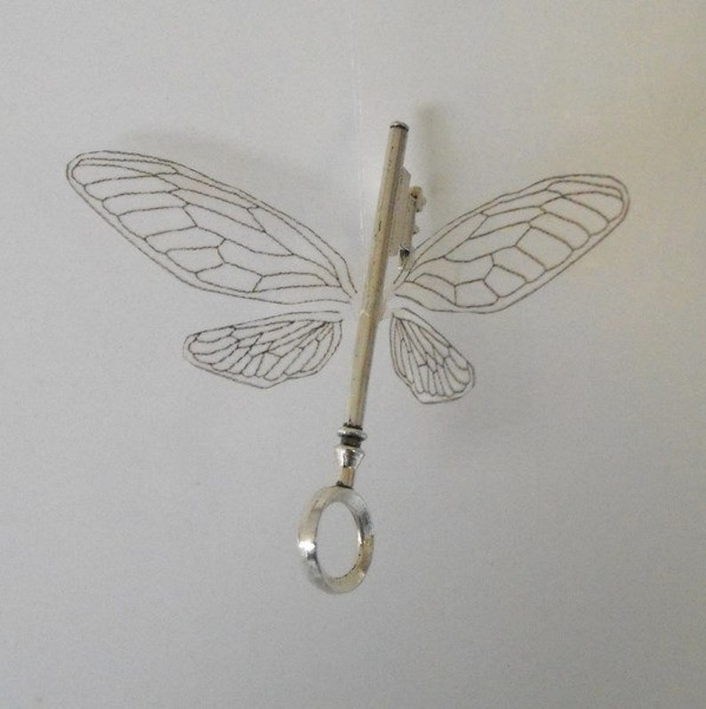 Magical 'flying' Key With Large Wings in Shiny Silver - Etsy