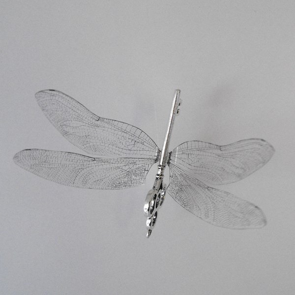 Winged Flying Key With Dragonfly Wings in Shiny Silver - SSSCTDF - Etsy
