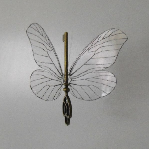 Flying 'magical' Key With Large Butterfly Wings in Antique Brass ...