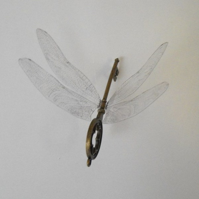 Magical Flying Winged Key With Dragonfly Wings in Antique Brass - ARBDF ...