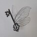 Winged 'flying' Key With Large Butterfly Wings in Gunmetal Black ...