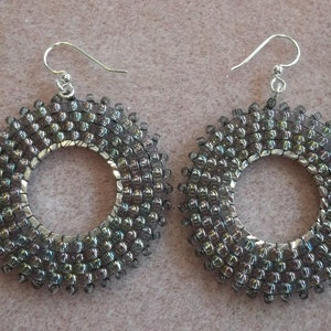 Circular Brick Stitch Earring Tutorial PDF Pattern INSTANT DOWNLOAD - Etsy
