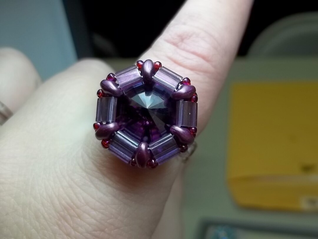Tell Tell Tila Ring PDF Bead Weaving Pattern Tutorial INSTANT DOWNLOAD ...