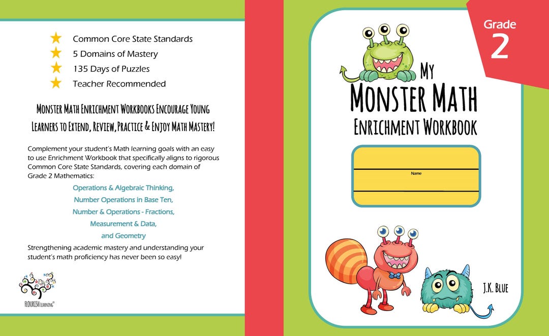 Grade 2 My Monster Math Enrichment Workbook: Encourage Young Learners ...