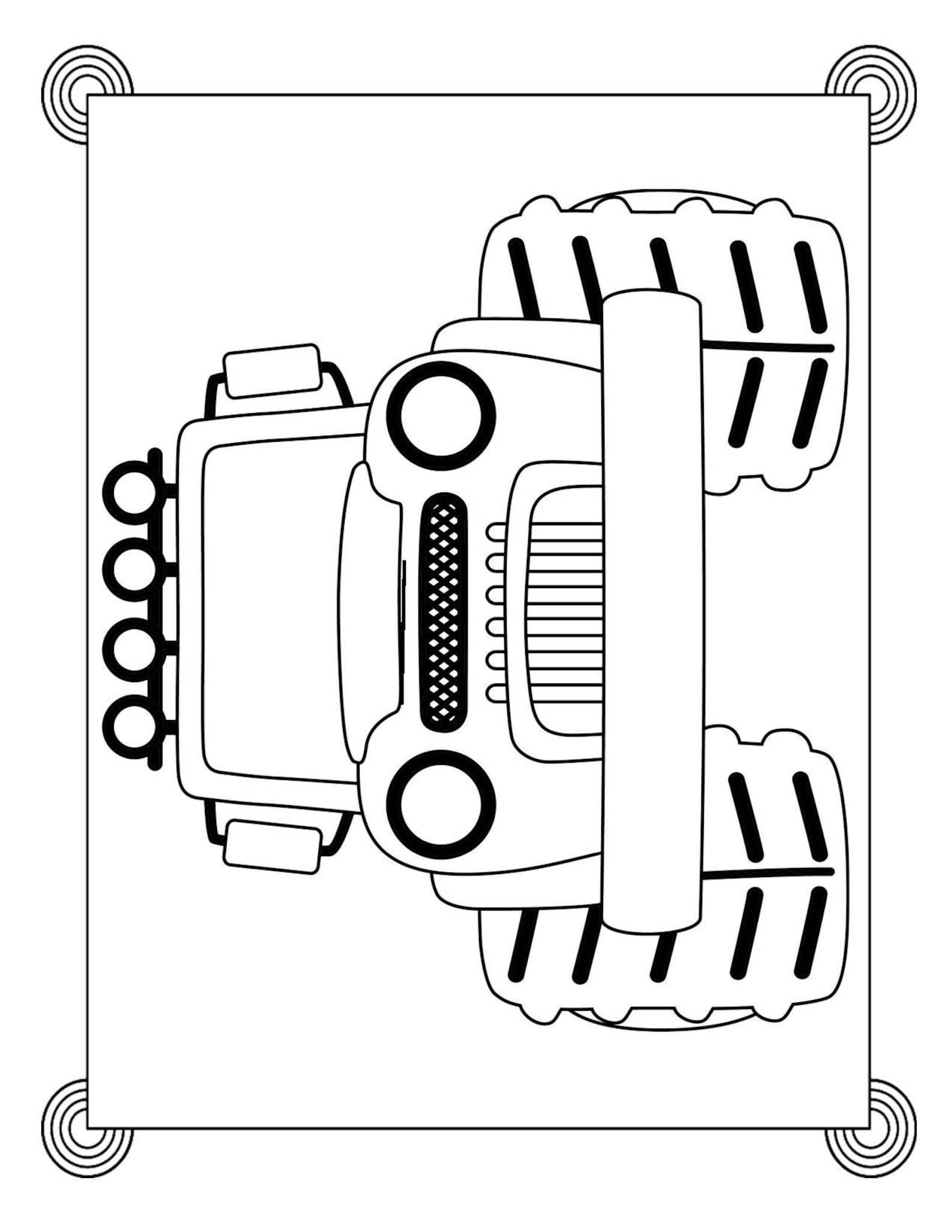 Monster Truck Math: Subtraction Coloring Book, Elementary Mathematics ...