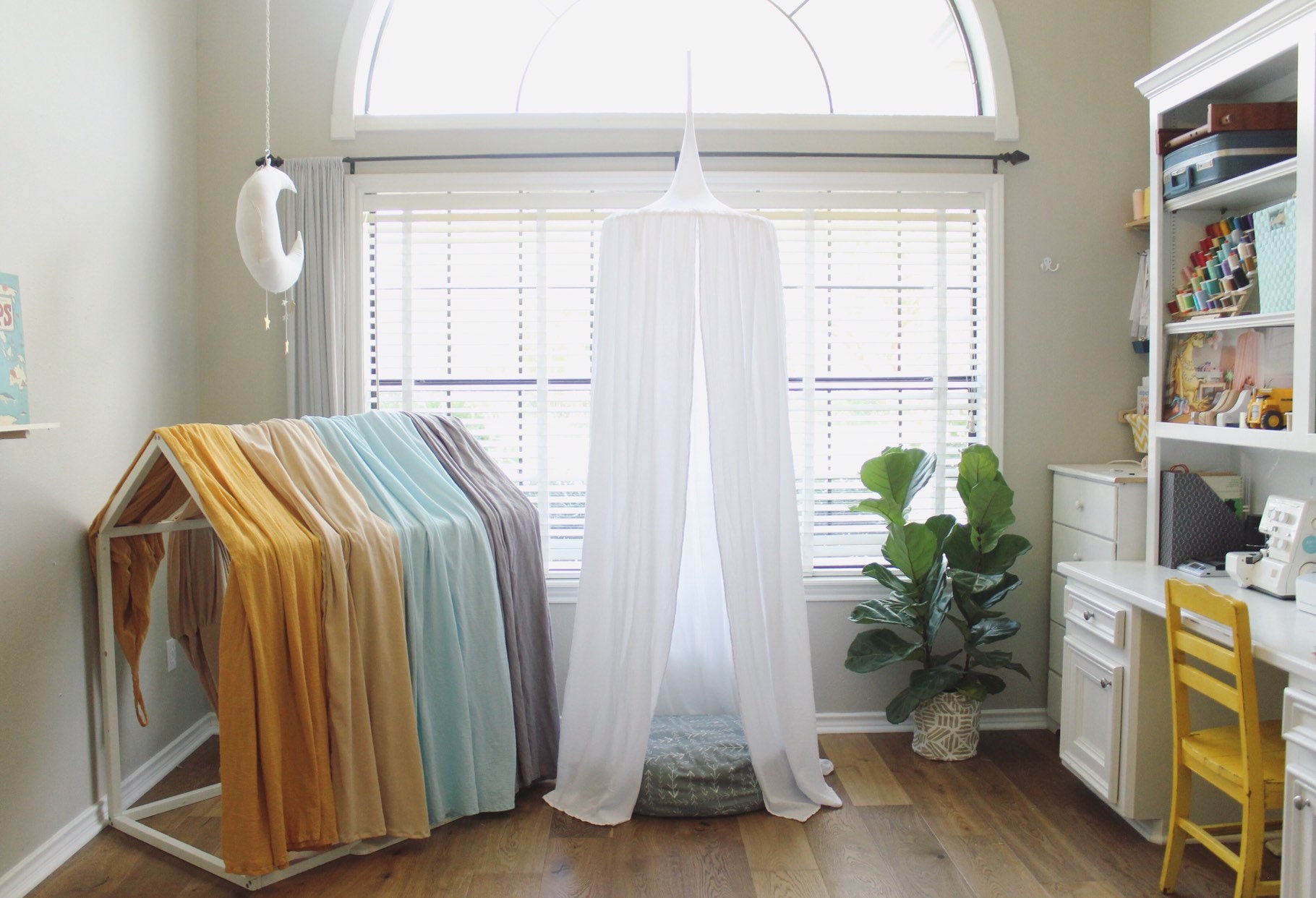 Play Canopy Made in USA White Hanging Play Tent Free | Etsy