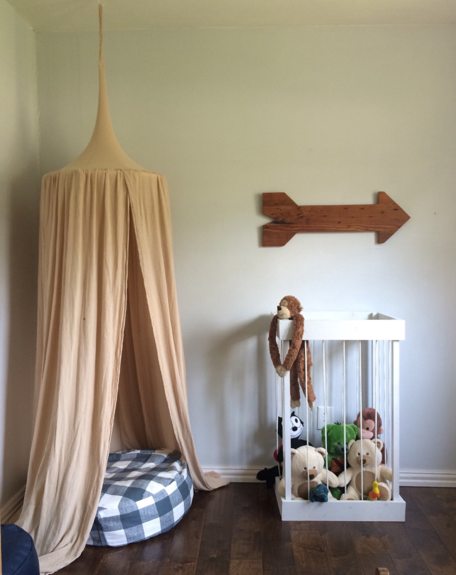 Play Canopy Made in USA Tan Natural Hanging Play Tent | Etsy