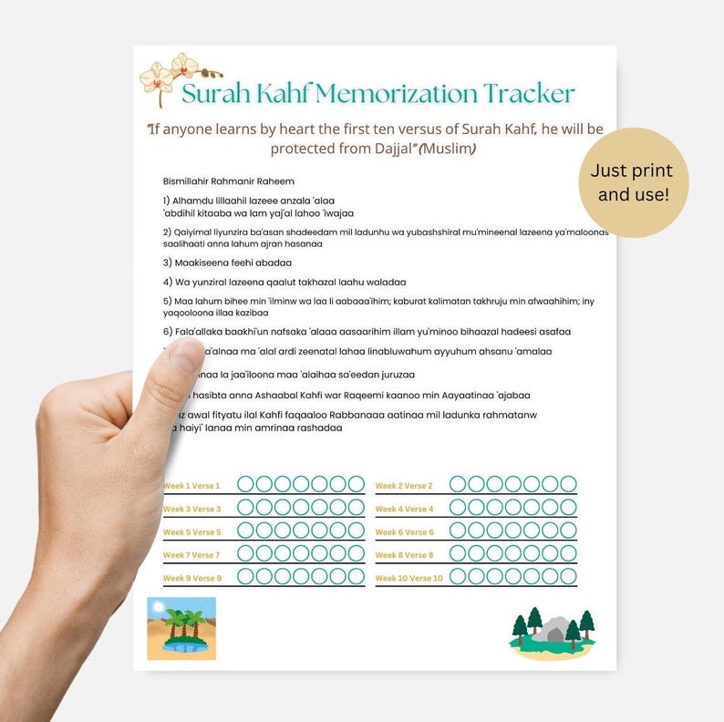 Surah Kahf, Islamic Homeschool, Muslim Kids Activity, Muslim Revert ...