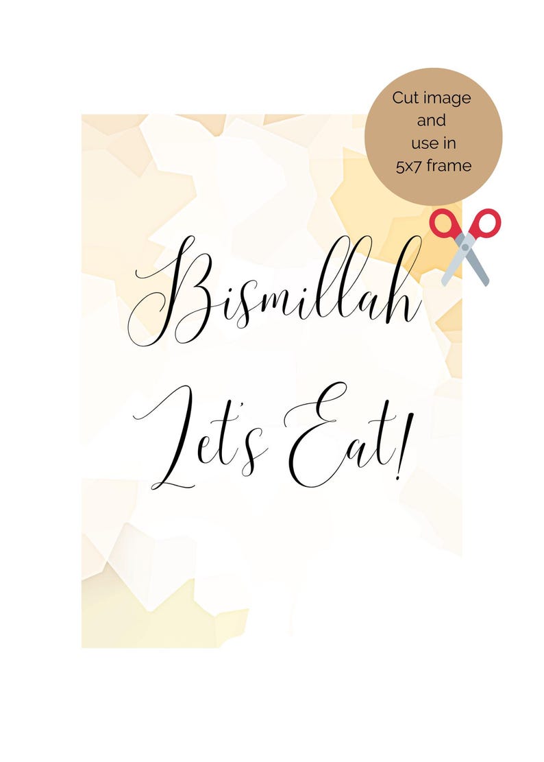 Bismillah Sign, Thanksgiving Table Sign, Islamic Sign, Printable Table ...