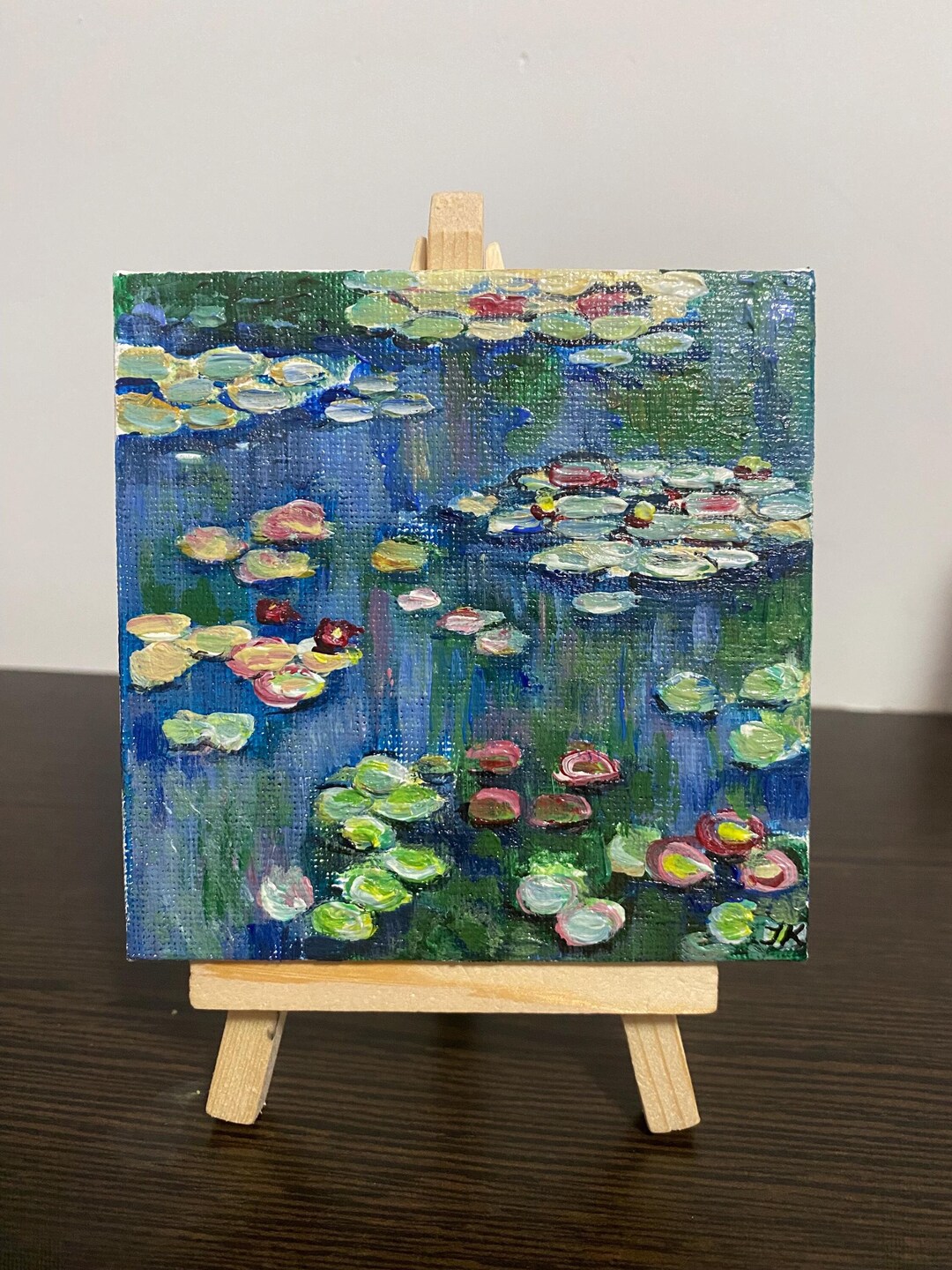 Mini Replica Painting of Claud Monet Water Lilies Reproduction of Water ...
