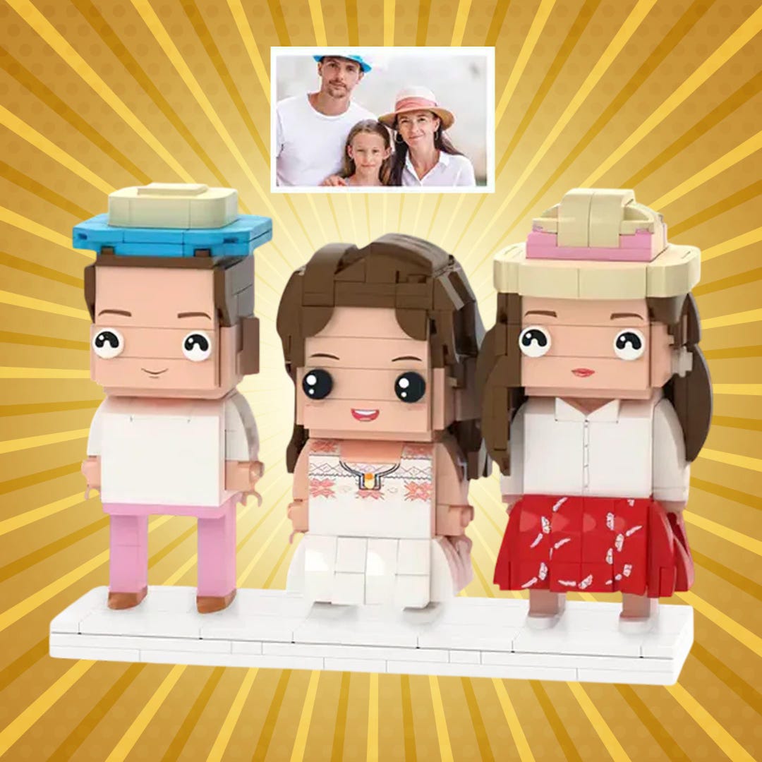 Custom Action Brick Figures From Photo, Full Customizable Family Brick ...