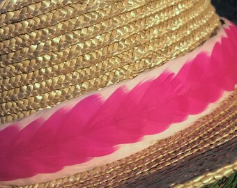 Traditional Hawaiian Feather Lei Hat Band Lei Humu Papa - Etsy