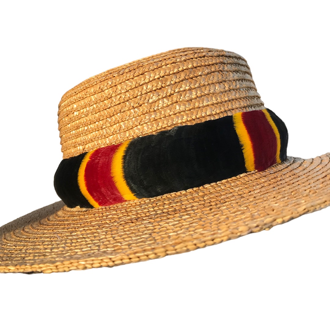 Hawaiian Feather Lei Hat Band, Lei Humu Papa, Lei Hulu Papale - Etsy