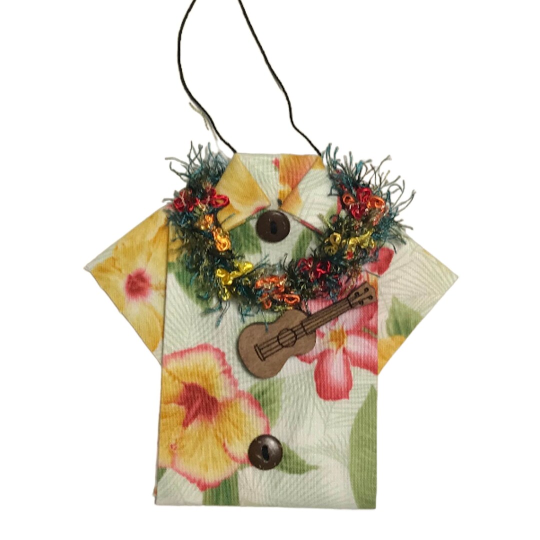 Aloha Shirt Ornament Hawaiian Christmas Ornament Hibiscus - Etsy