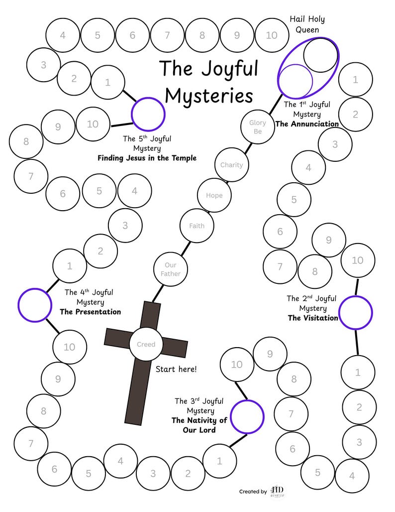 Rosary Dot Art Printable Pages: Catholic Kids Activity (PDF Download ...