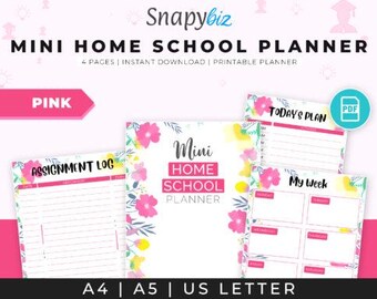Homeschool Planner Printable Lesson Planner Weekly Planner Schedule ...