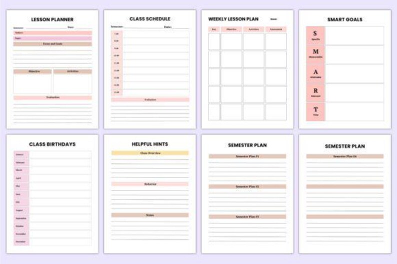 2025 Planner Template With Hyperlinked | Pink Digital Planner ...