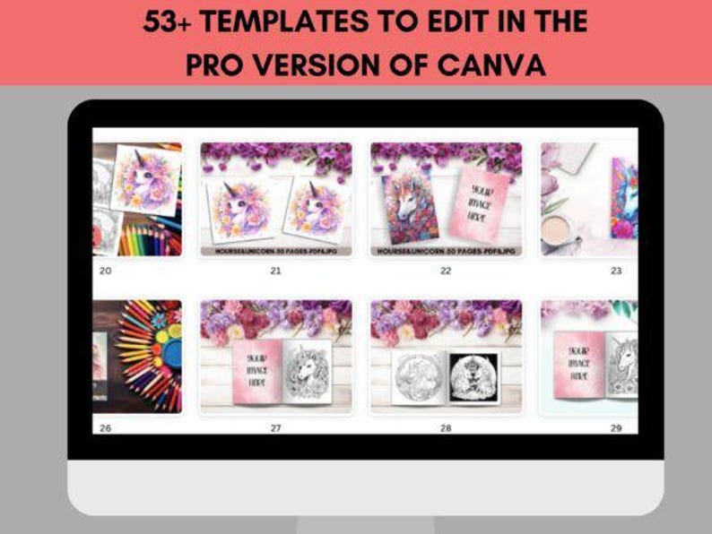 Canva Coloring Book Mock Up,coloring Book Mockup,coloring Pages Mock UP ...