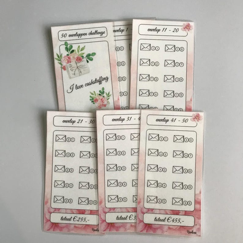 50 Envelopes Challenge PDF - Etsy