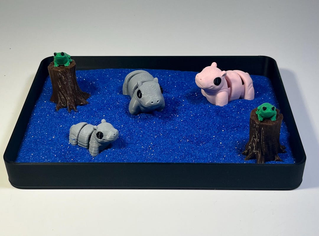 Hippo Zen Garden | Zen Garden | Articulating Animal | Gift Idea | Desk ...