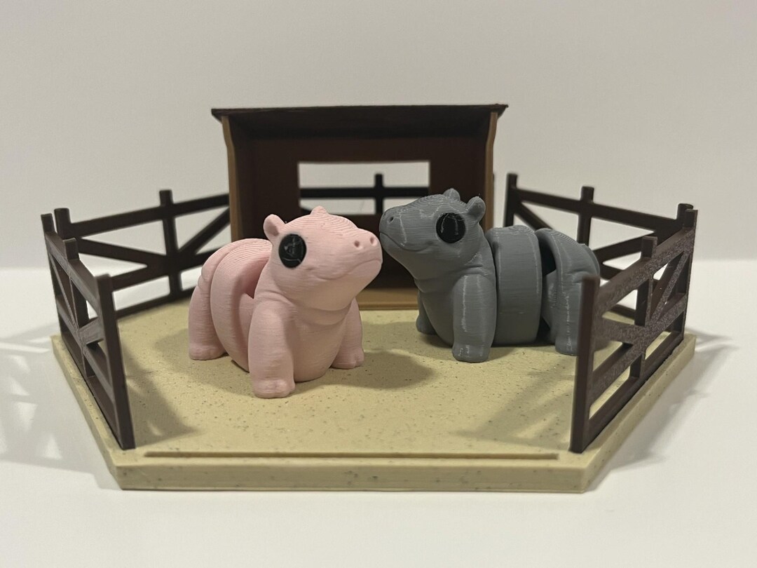 Hippo Pen Pal Flexi Kit Articulating Animal Gift Idea Desk Pet Office ...