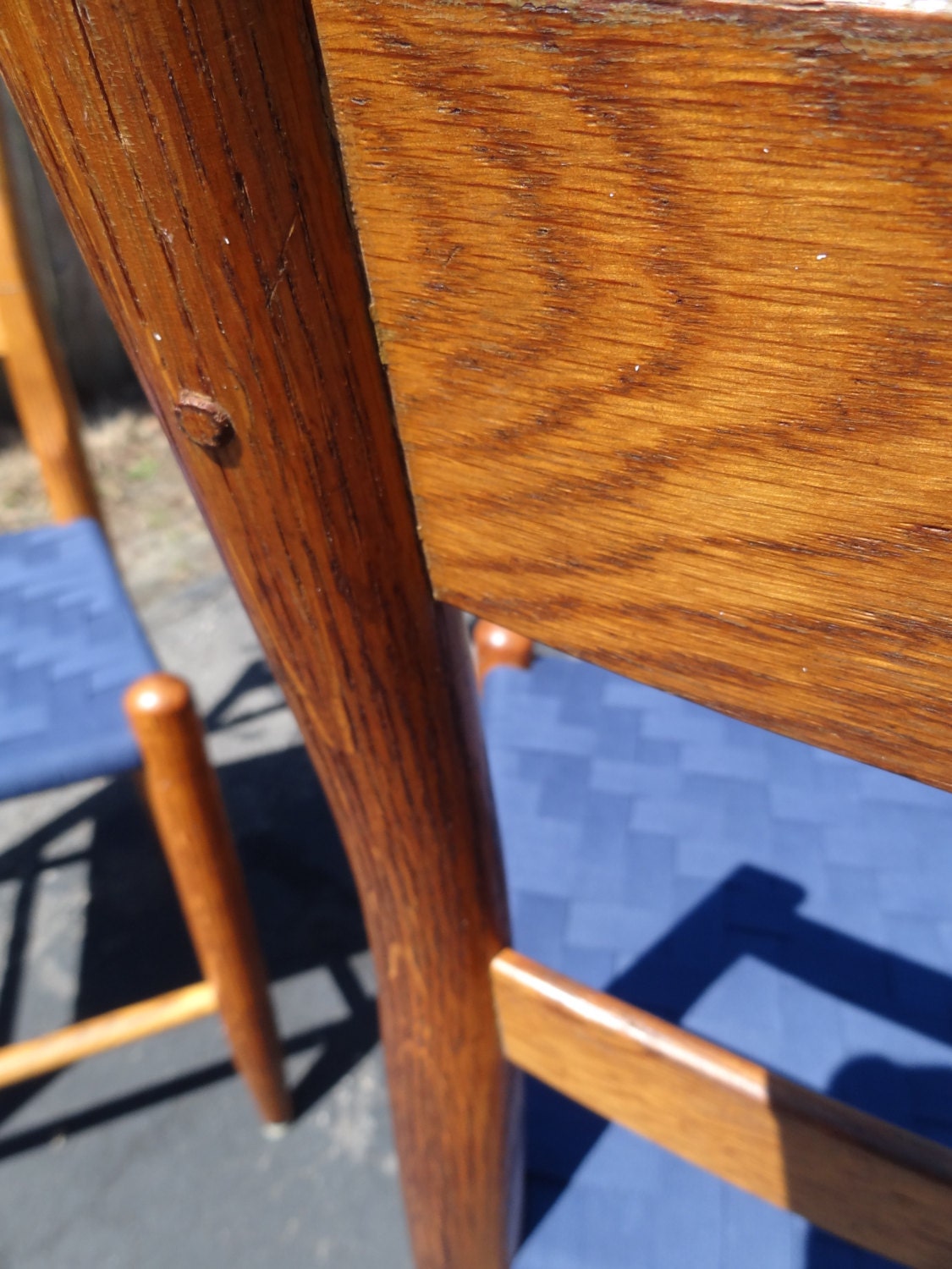 1800's Thumb Back Navy Blue Shaker Tape Chairs - Etsy