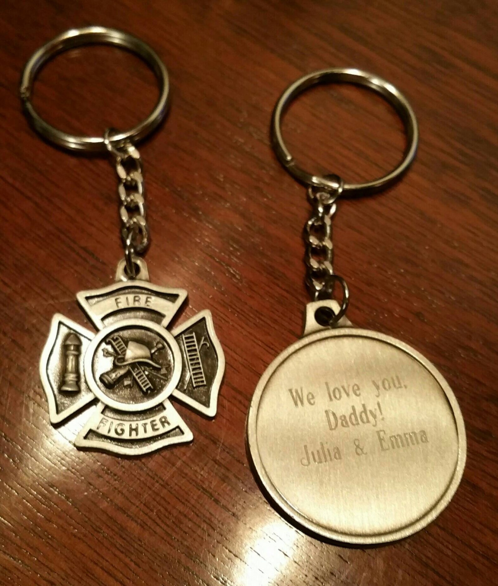 Firefighter Key chain Personalized Fireman Keychain | Etsy