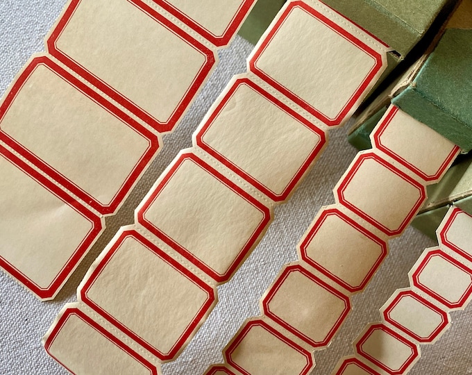Mid Century Dennison Labels in Four Different Size Choices - Etsy