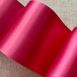 Shocking Pink Satin Vintage Ribbon by the Roll Three Inch Width - Etsy