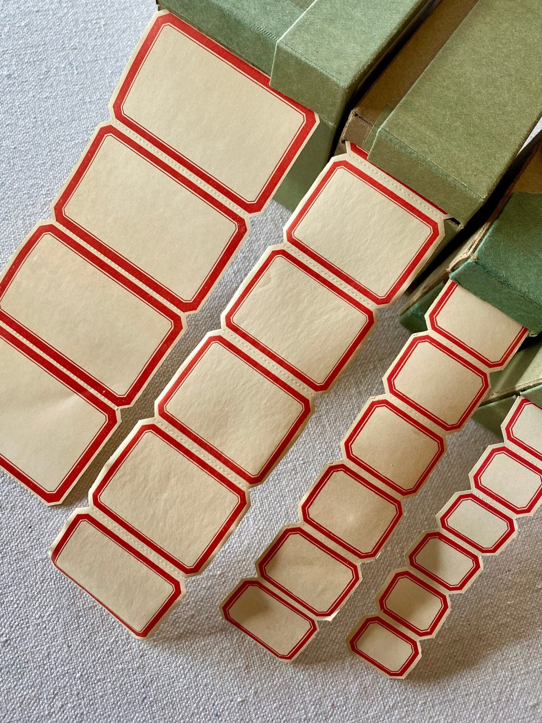 Mid Century Dennison Labels in Four Different Size Choices - Etsy