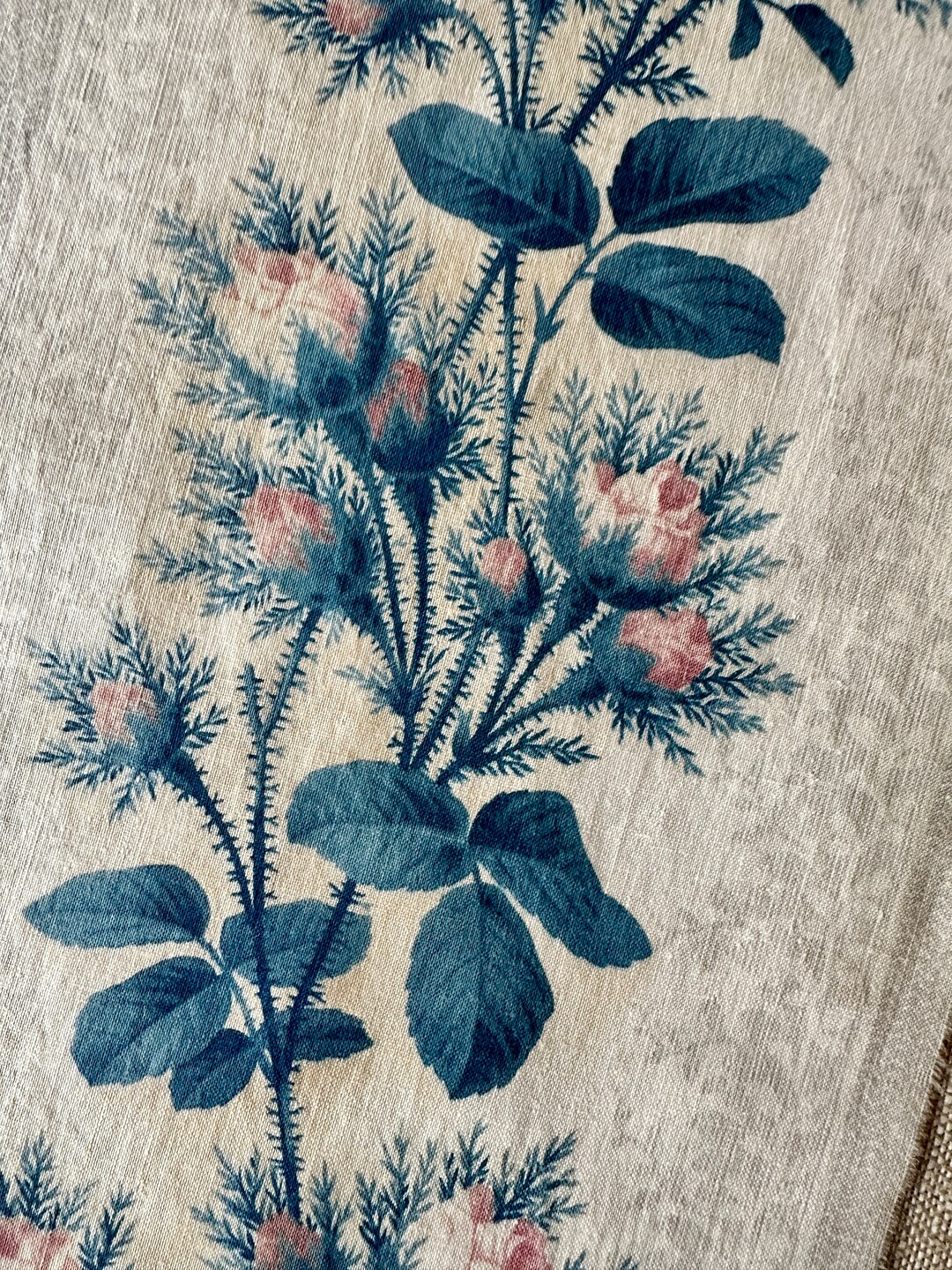 Antique French Moss Rose Chintz Trim - Etsy